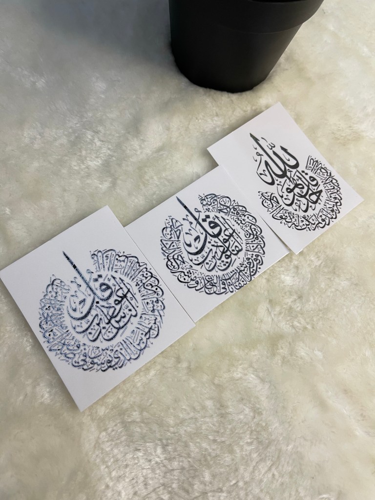 Milky sticker sheet of Surah Quran - Aya.Q Resin Art